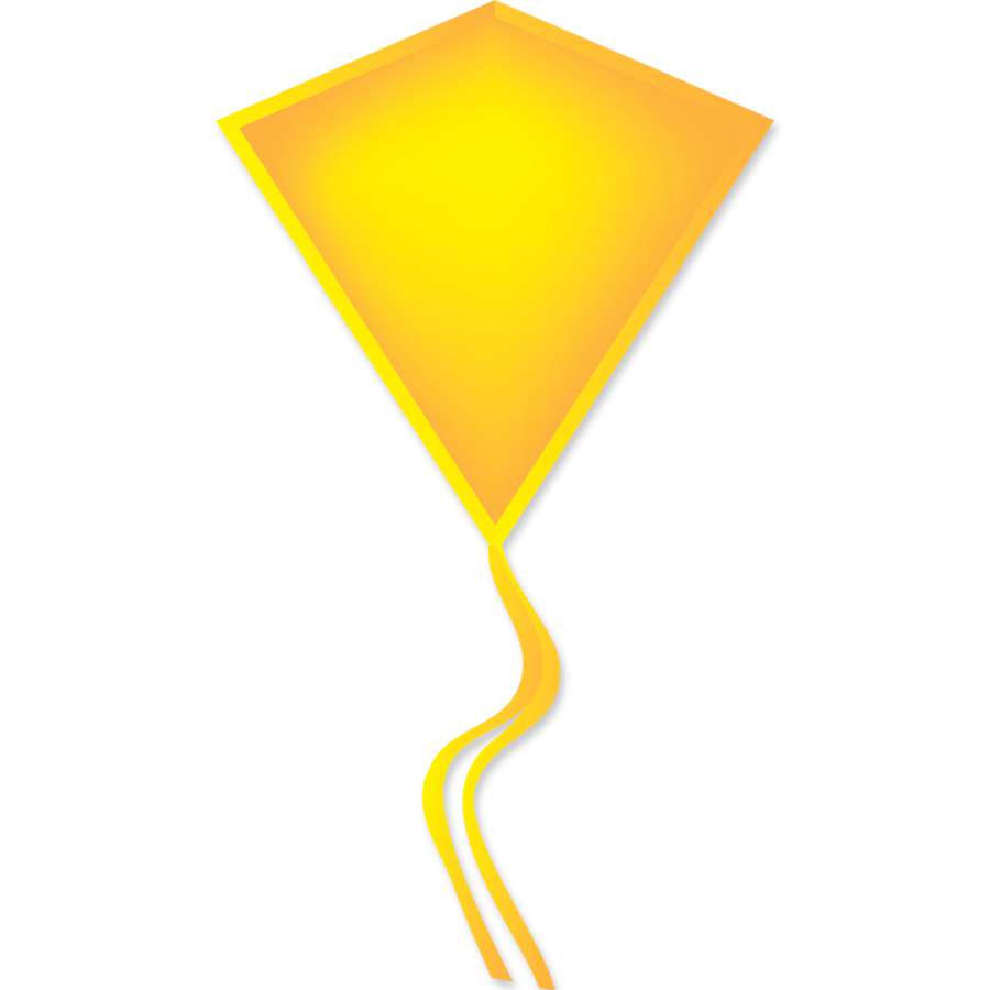 30" Solid Color Diamond Kite - Yellow – Kitty Hawk Kites