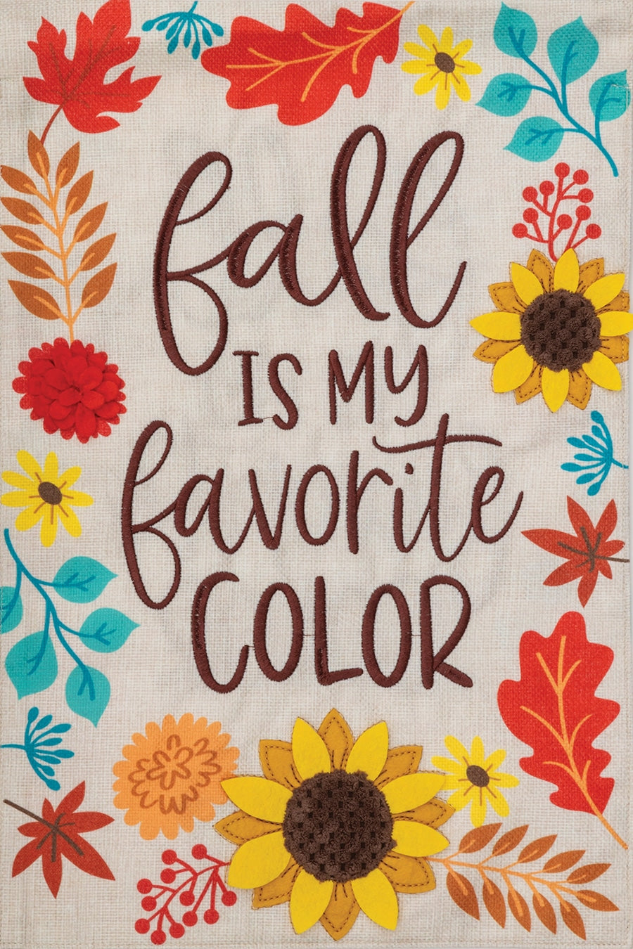 Favorite Color is Fall - 12" x 18" Burlap Garden Flag – Kitty Hawk Kites