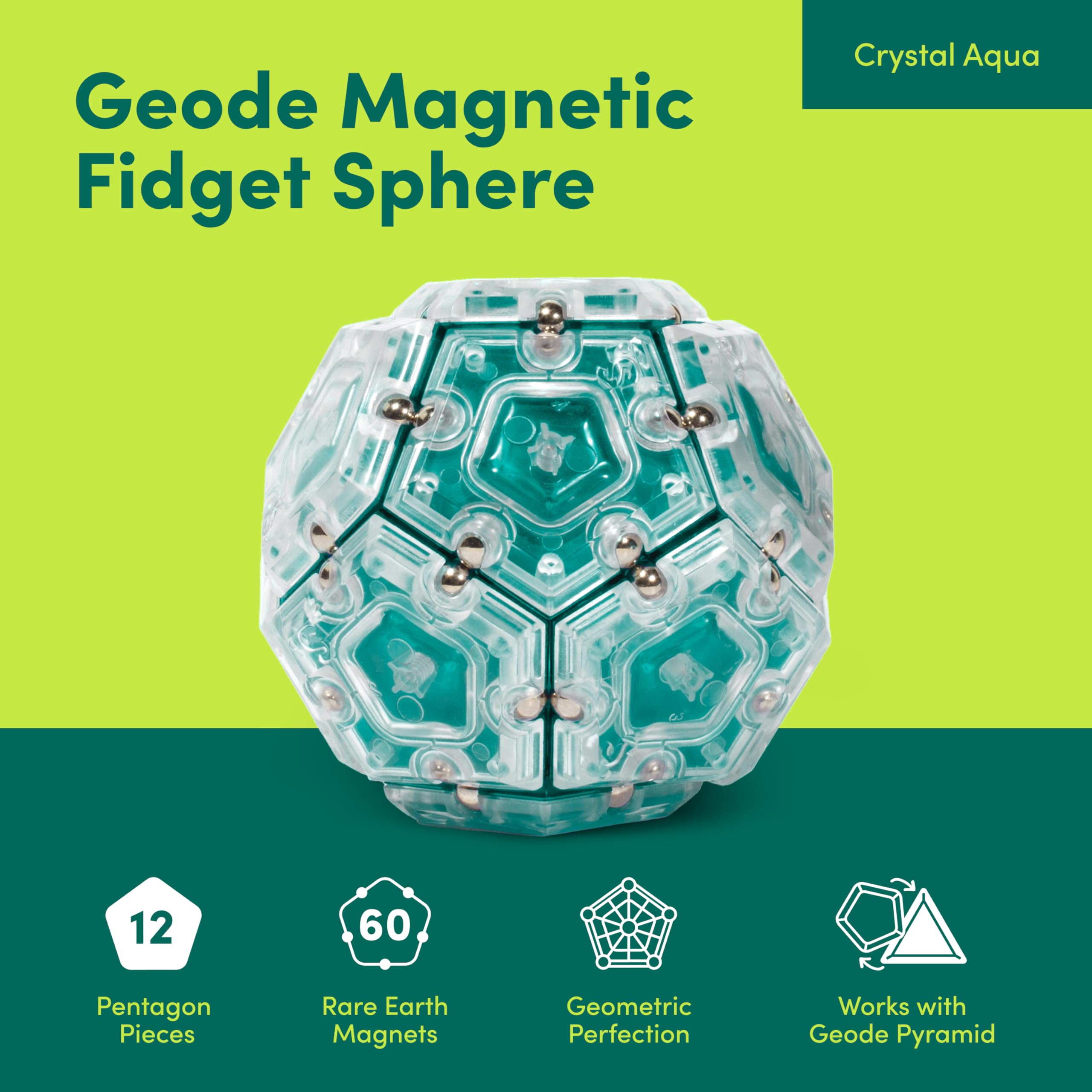Speks Geode Sphere Magnetic Fidget Toy - Aqua – Kitty Hawk Kites