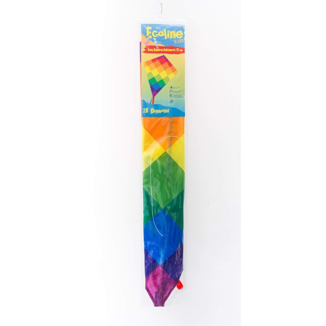 23" Diamond Kite - Rainbow Patchwork – Kitty Hawk Kites