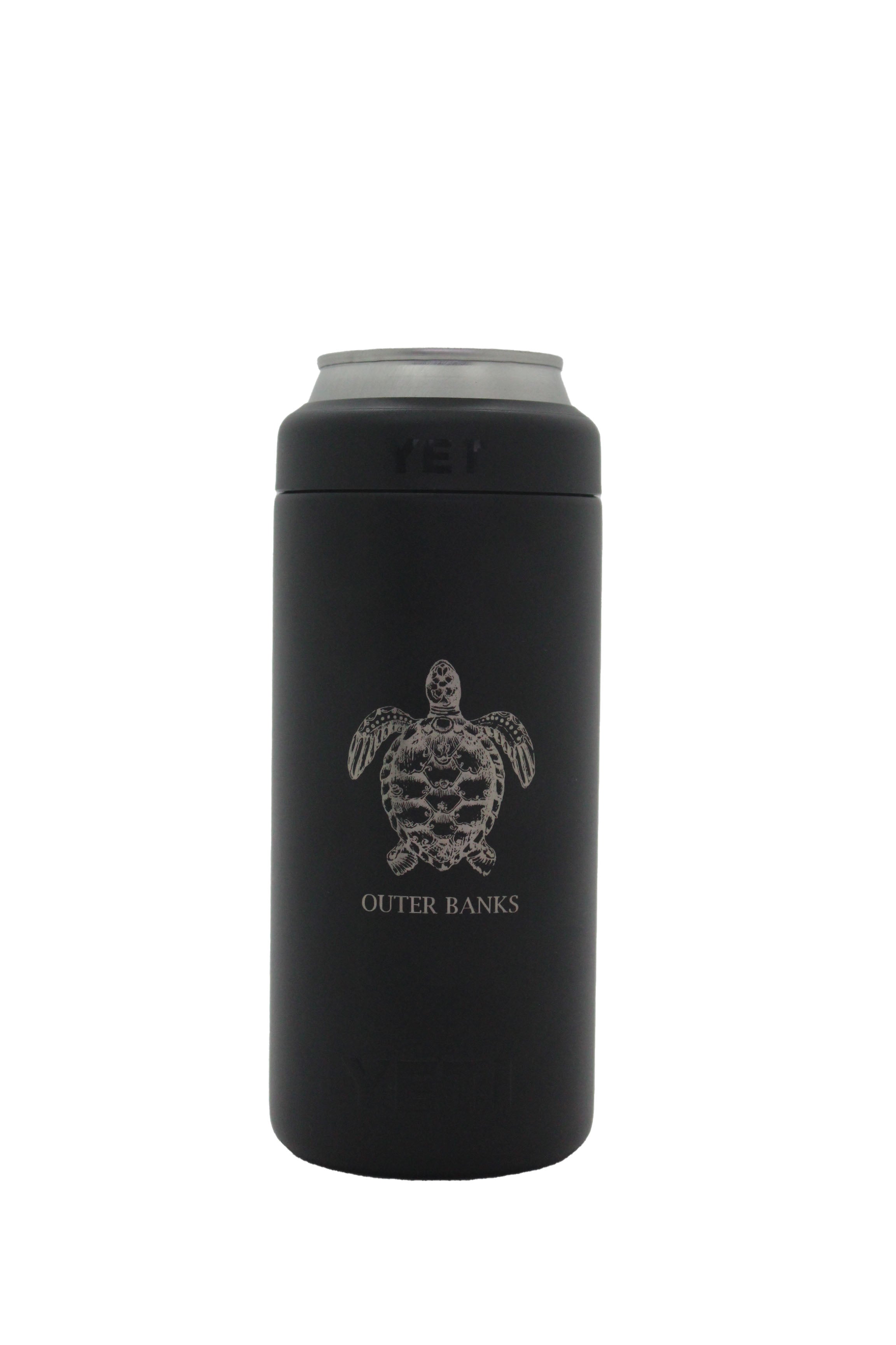 YETI RAMBLER® 12 OZ COLSTER® SLIM CAN COOLER - OBX ENGRAVED TURTLE ...