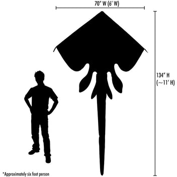 72" Stingray Kite - Black – Kitty Hawk Kites