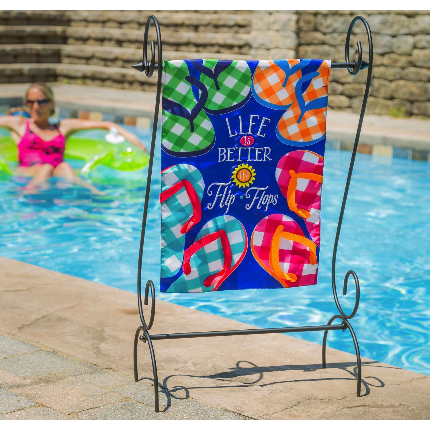 Plaid Flip Flop Garden Flag – Kitty Hawk Kites